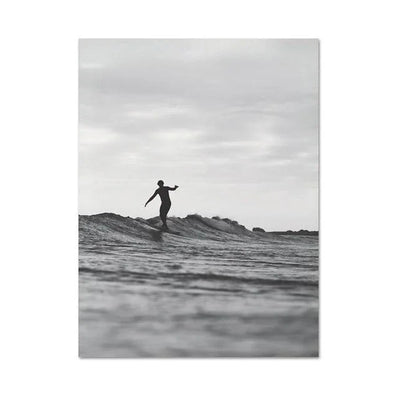 Poster Surf Noir et Blanc | Baba Surf