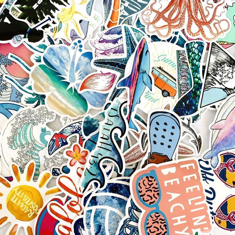 Stickers Exotiques 50 PCS | Baba Surf