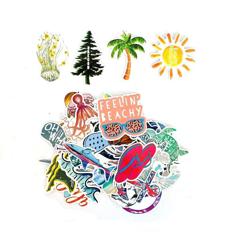 Stickers Exotiques 50 PCS | Baba Surf